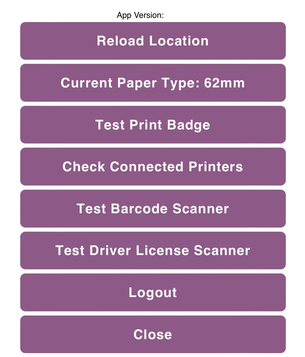 Checking Badge Printer Setup / Printing a Test Badge