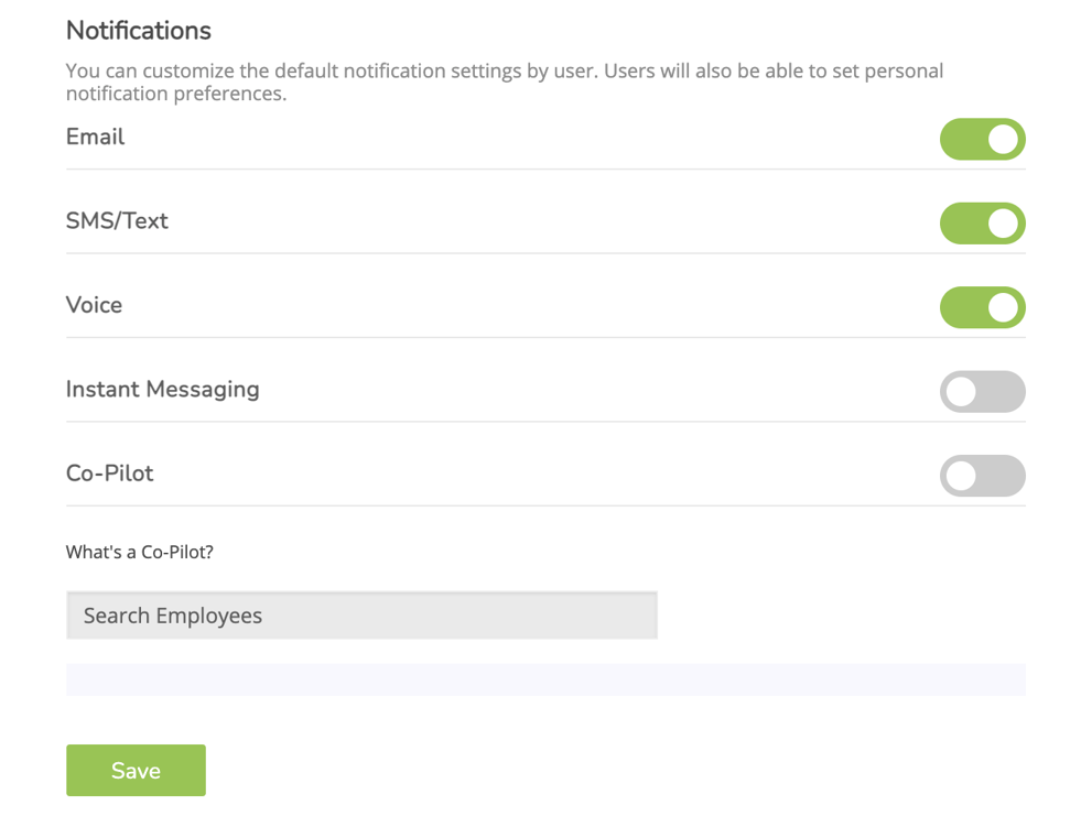 Customizing Check-in and Notification Settings